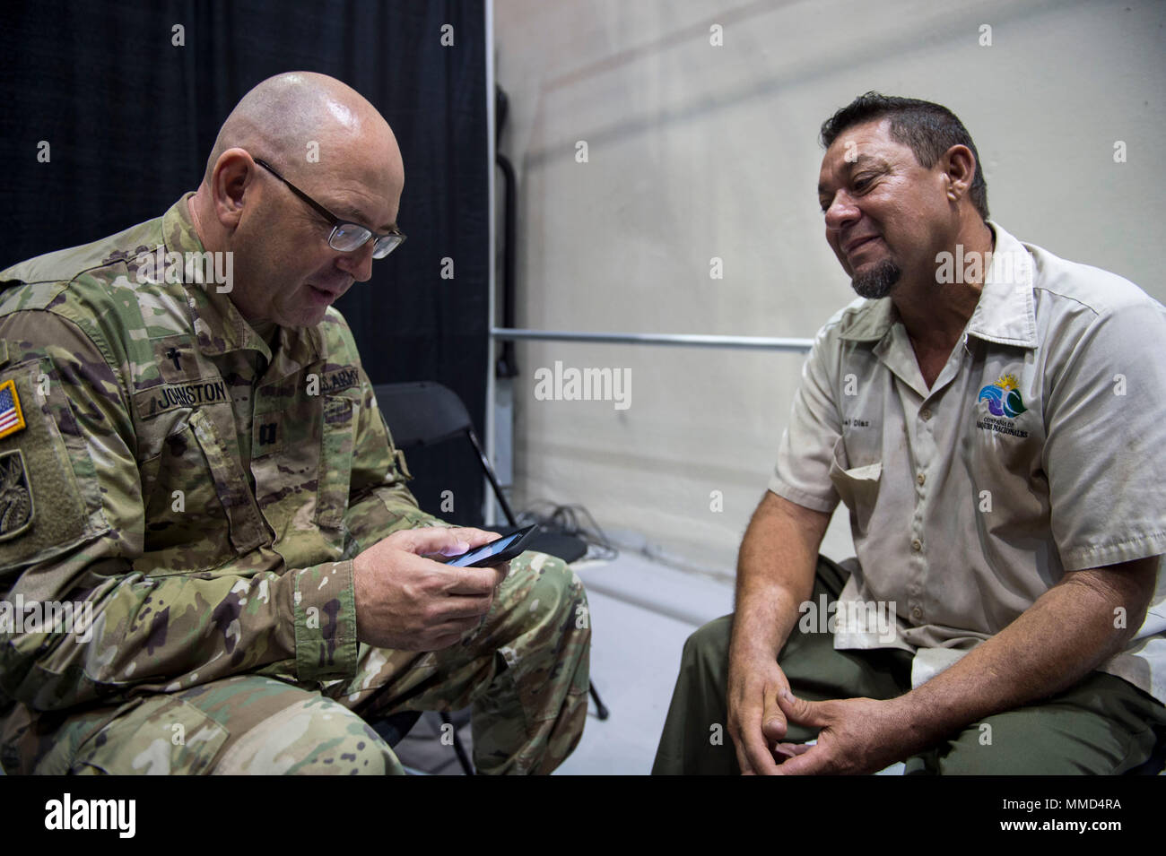 U.S. Army Capt. Mark Johnston, Chaplin, 14th Combat Support Hospital ...