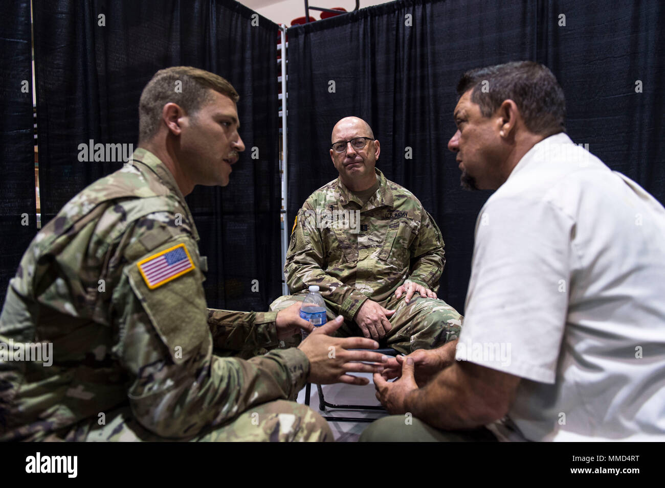 U.S. Army Capt. Mark Johnston, Chaplin, 14th Combat Support Hospital ...