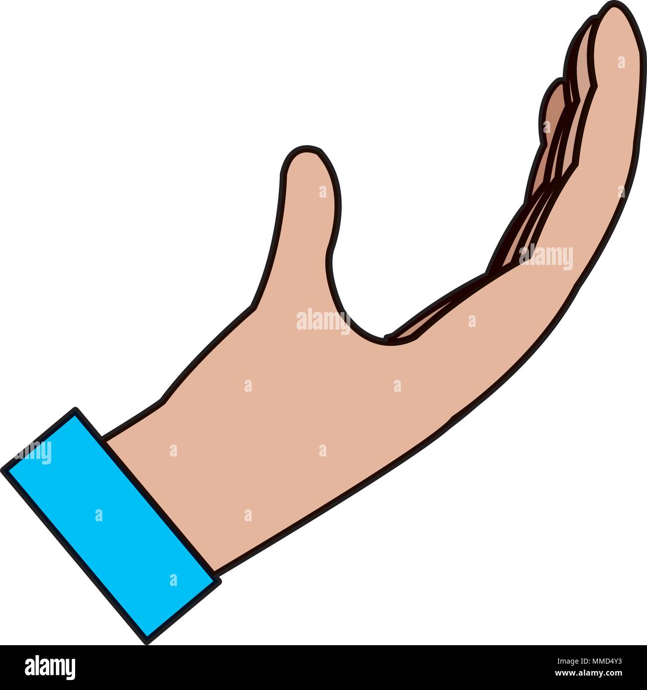 color business man hand sign fingers gesture Stock Vector Image & Art ...
