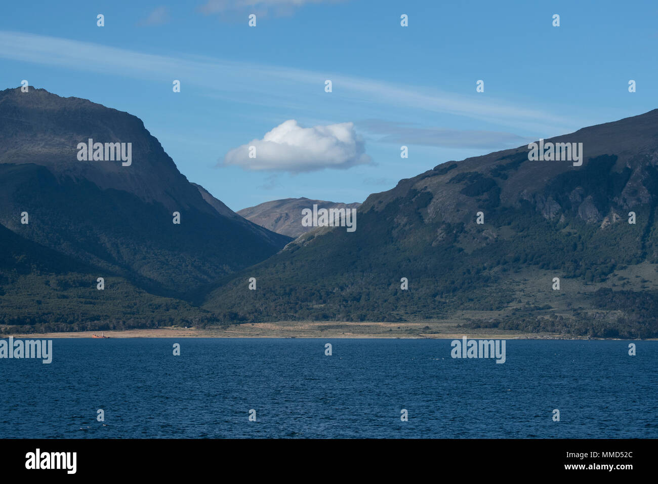 South America, Beagle Channel, 150 mile long waterway acting as the ...