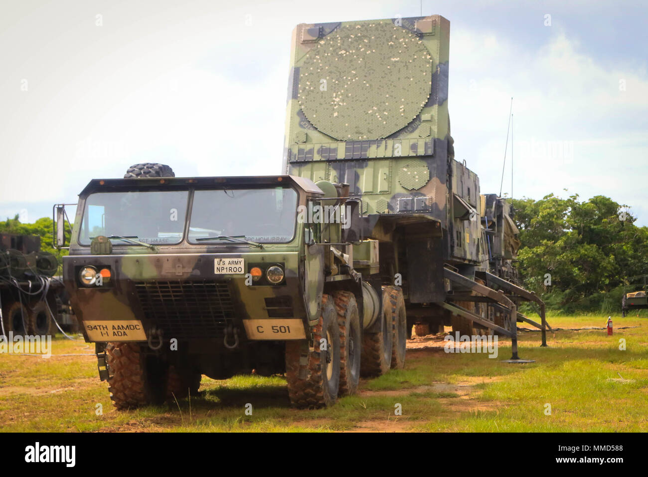 A patriot missile radar system set assigned to 1st Battalion, 1st Air ...