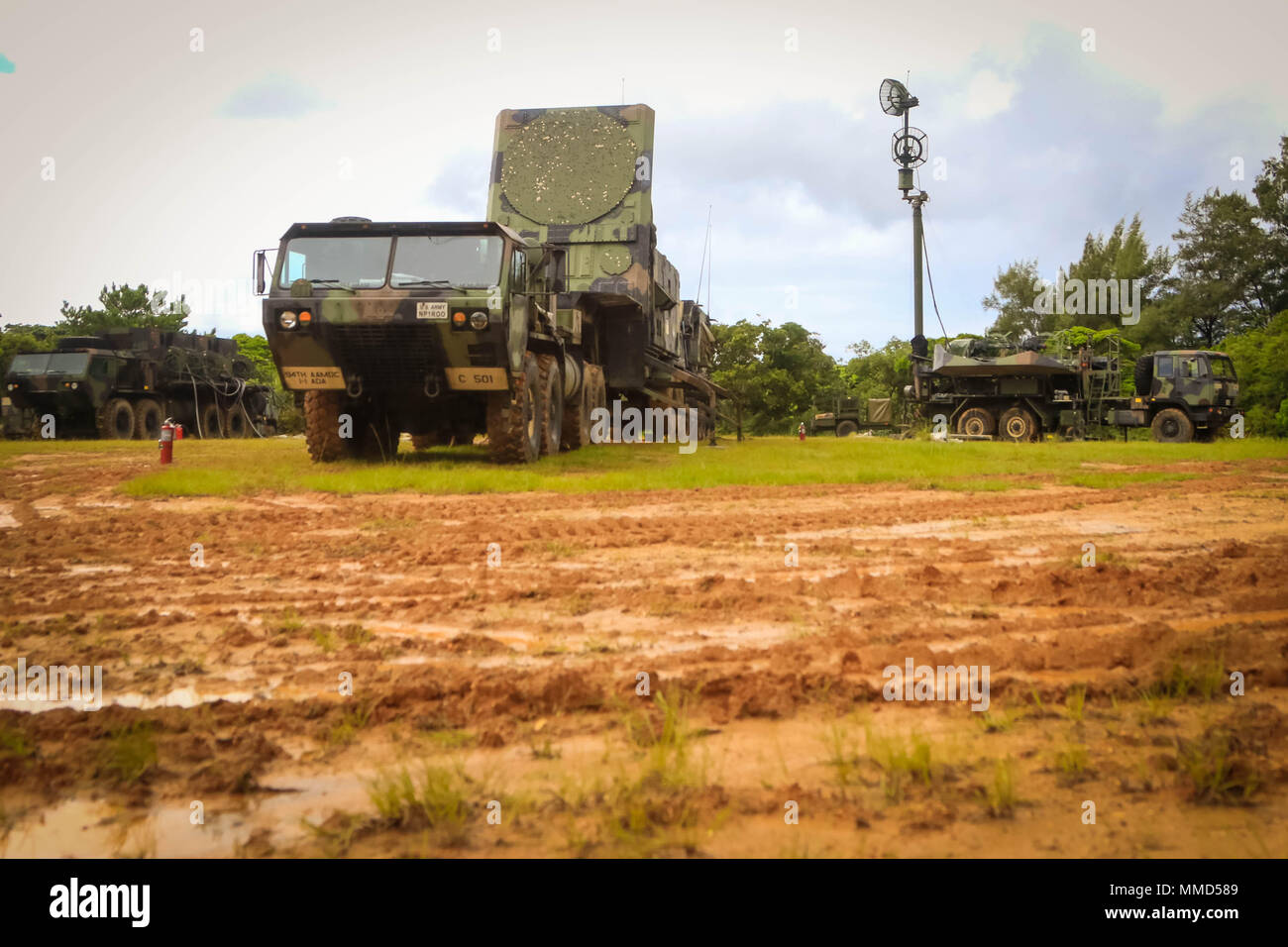 A battery assigned to 1st Battalion, 1st Air Defense Artillery Regiment ...