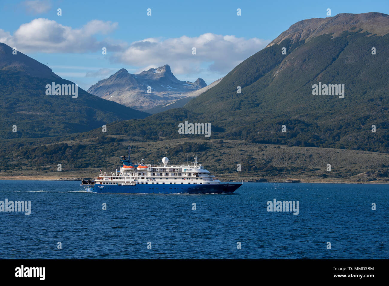 South America, Beagle Channel, 150 mile long waterway acting as the ...