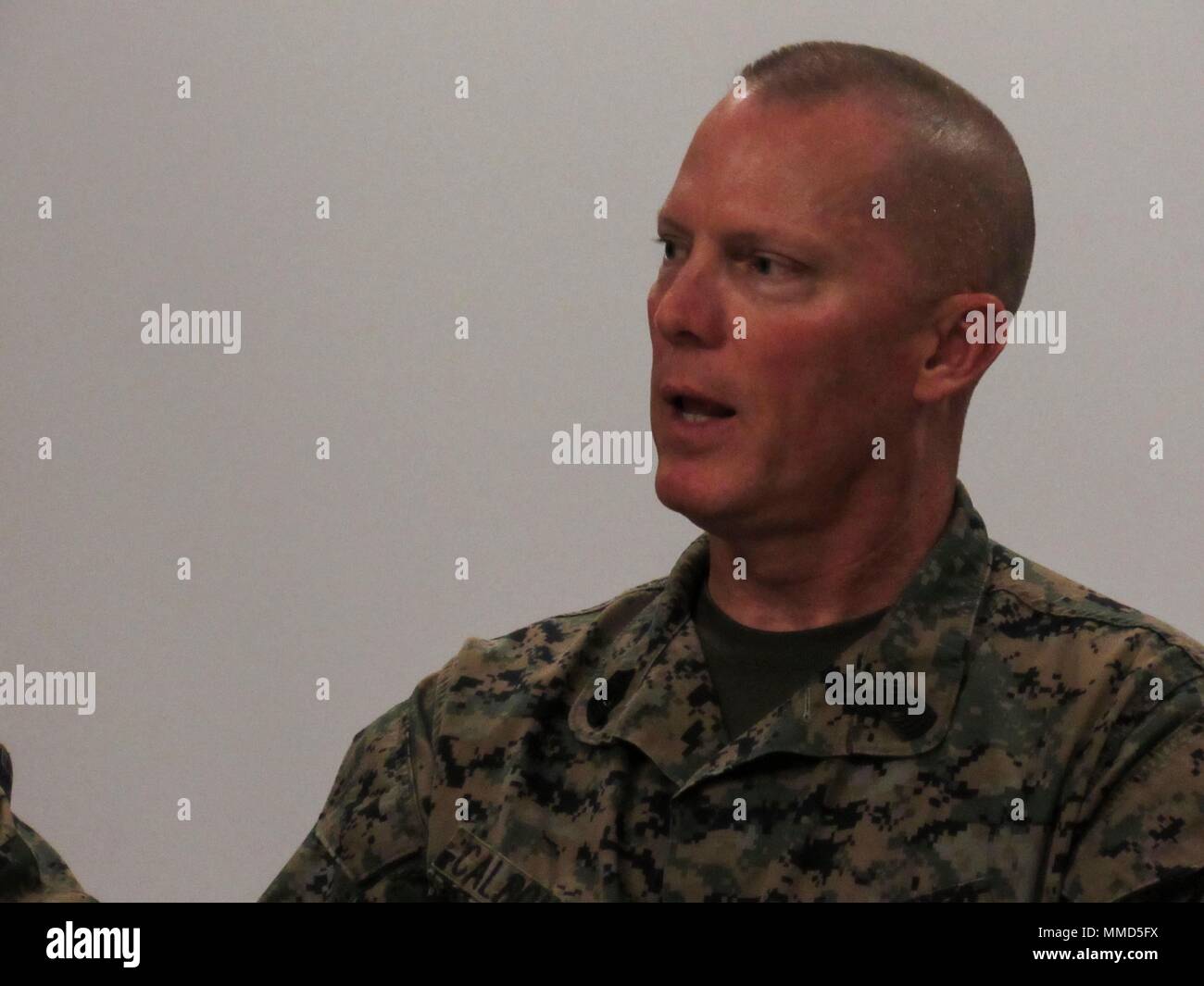 Sgt. Maj. James N. Calbough, sergeant major of 3rd Marine Logistics ...