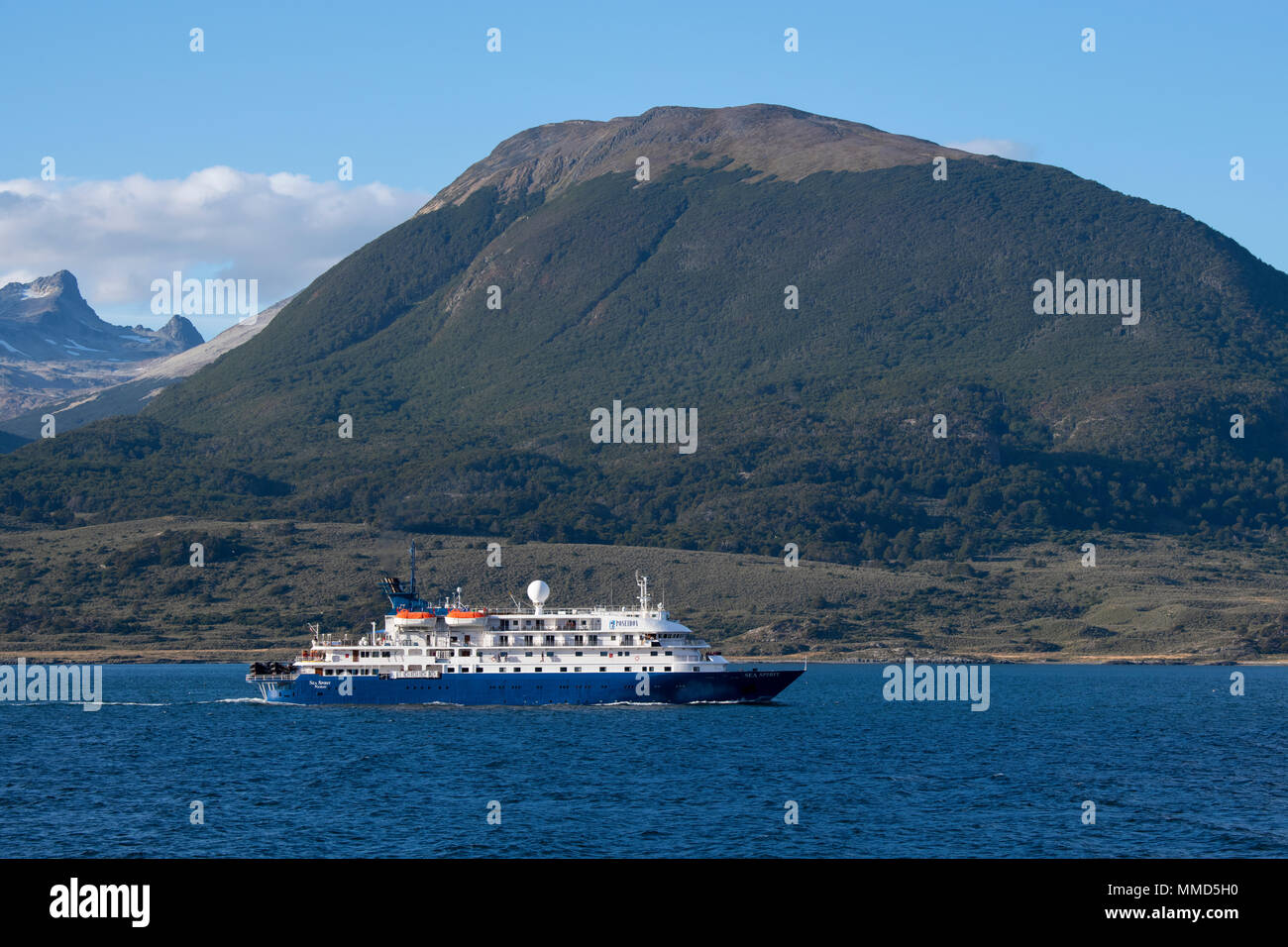 South America, Beagle Channel, 150 mile long waterway acting as the ...