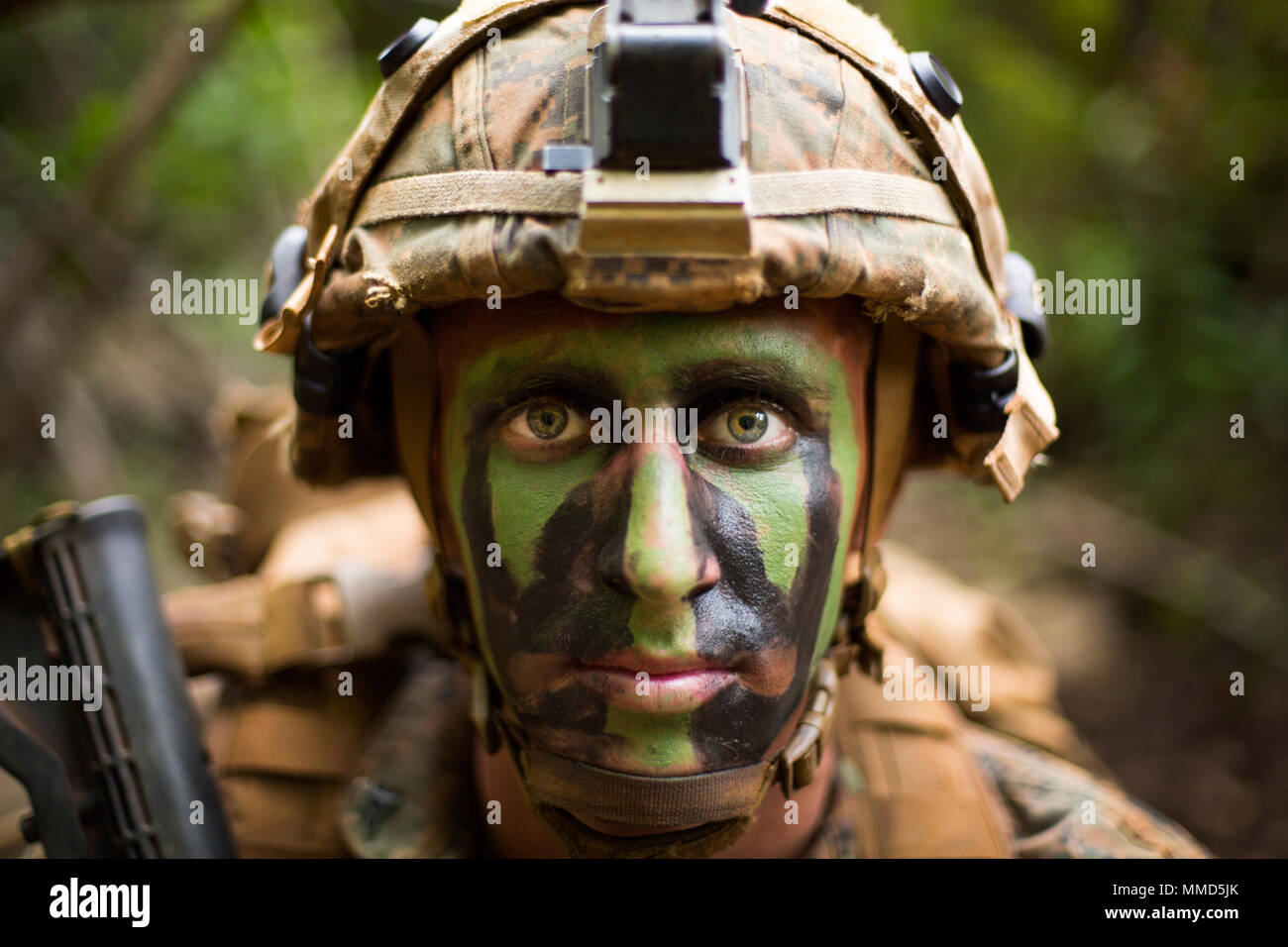 Lance Cpl. Tyler Rahn from 3d Battalion, 3d Marines poses for a ...