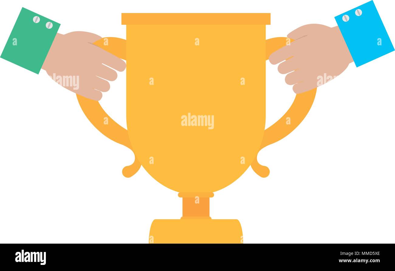 businessmen hands with competition cup prize Stock Vector Image & Art ...