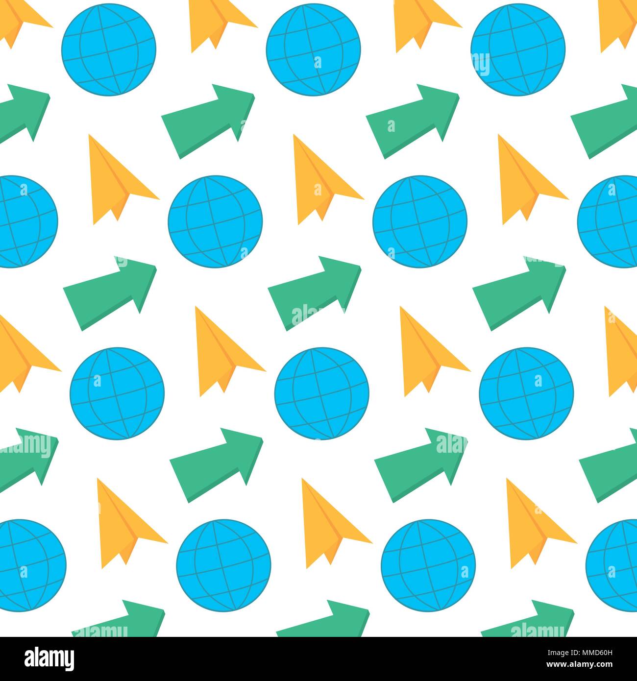 global connection with paper plane and arrow background Stock Vector ...