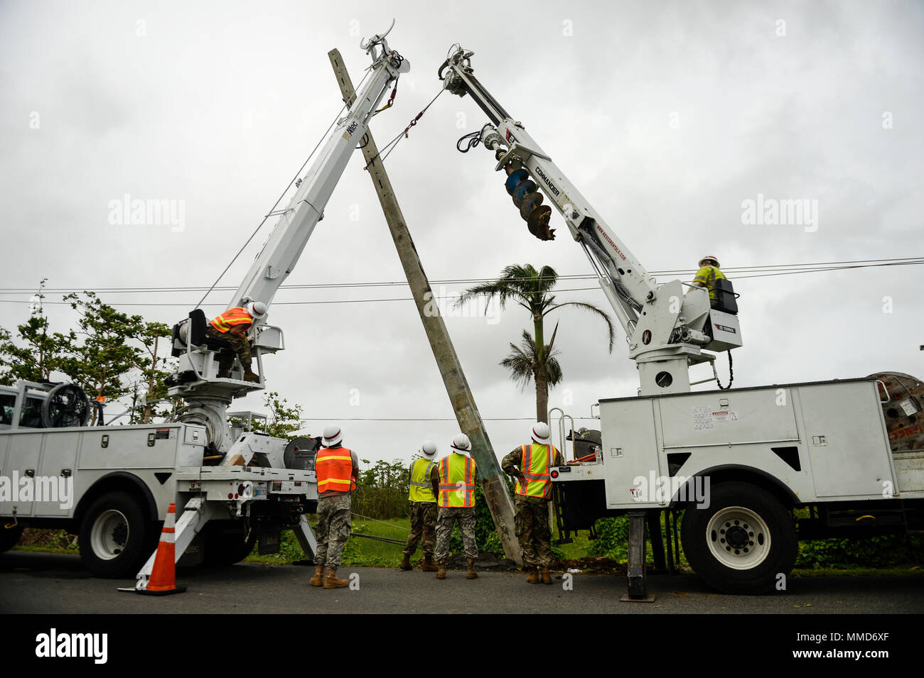 Hurricane maria puerto rico power lines hi-res stock photography and ...