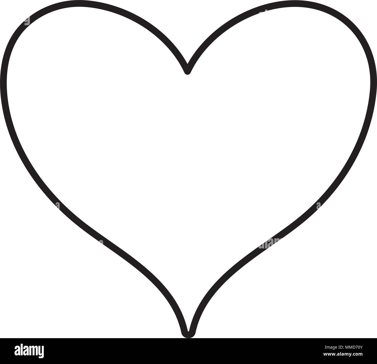 line heart symbol of love and passion style Stock Vector Image & Art ...