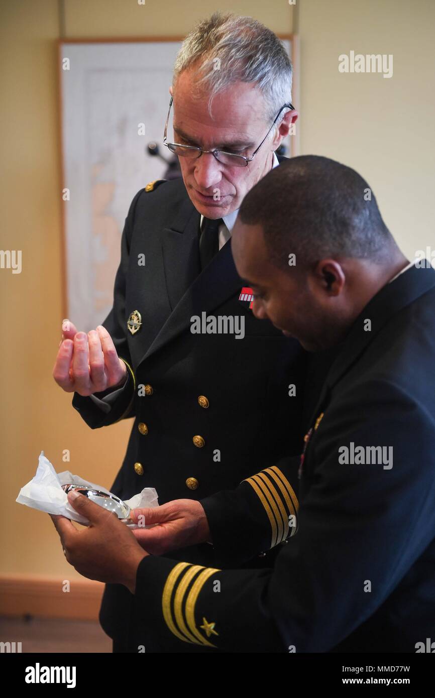 171018-N-FP878-162 CHERBOURG, France (Oct. 18, 2017) Cmdr. Timothy ...