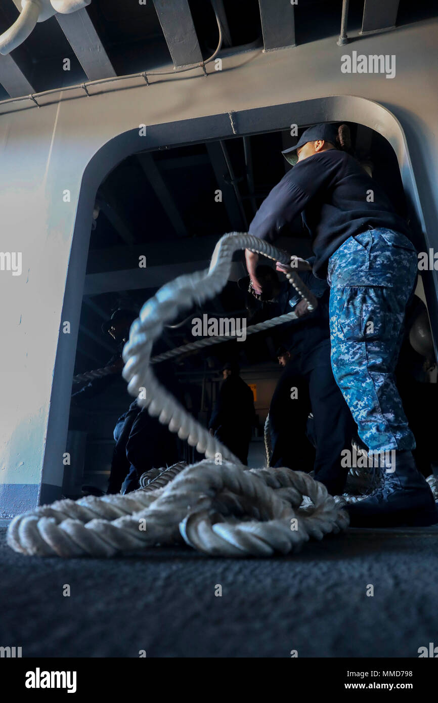 171017-N-EN275-069 NORFOLK (Oct. 17, 2017) Seaman Alexis Covin and ...