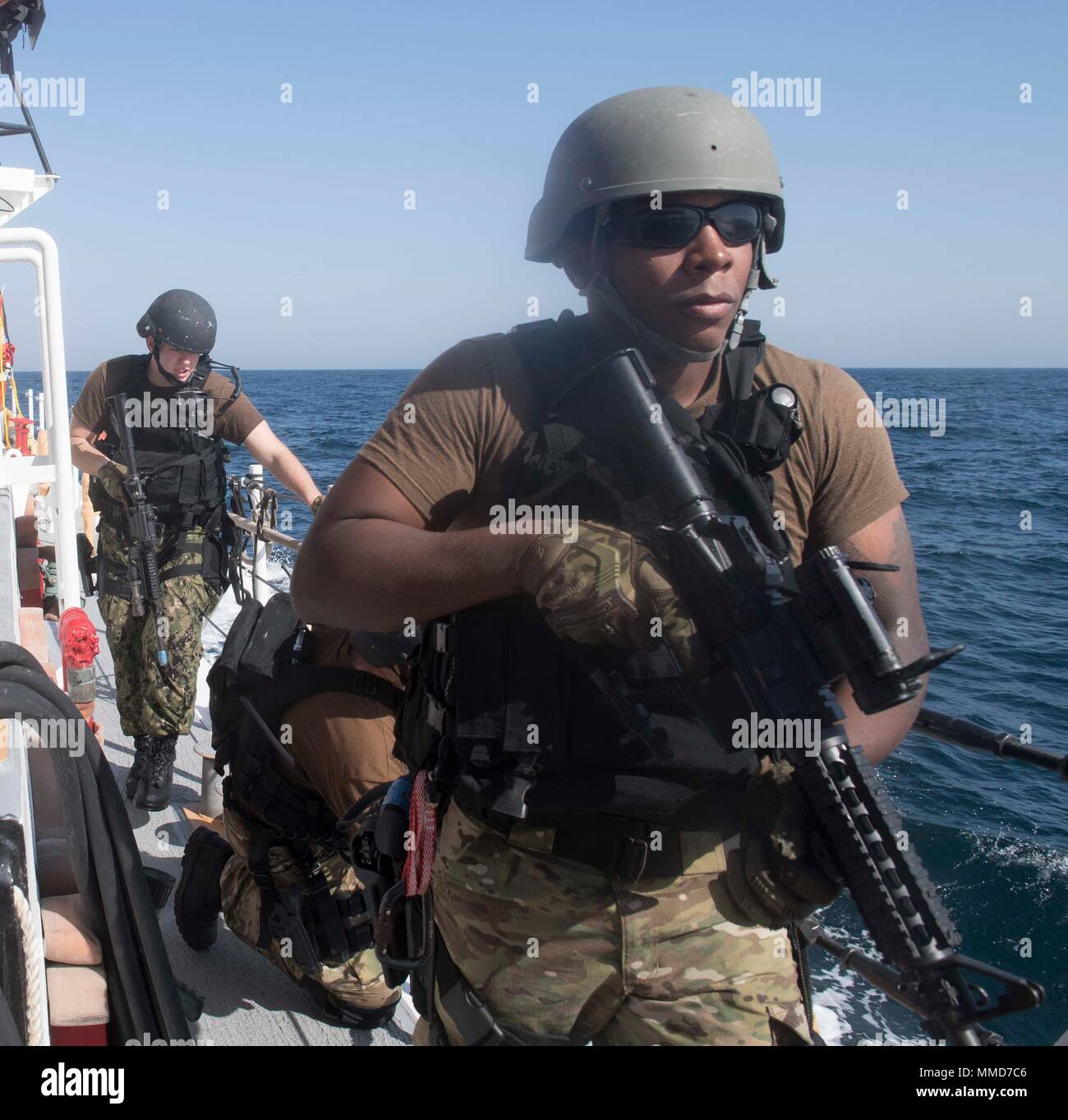 171016-N-CZ893-0317 ARABIAN GULF (Oct. 16, 2017) Operations Specialist ...