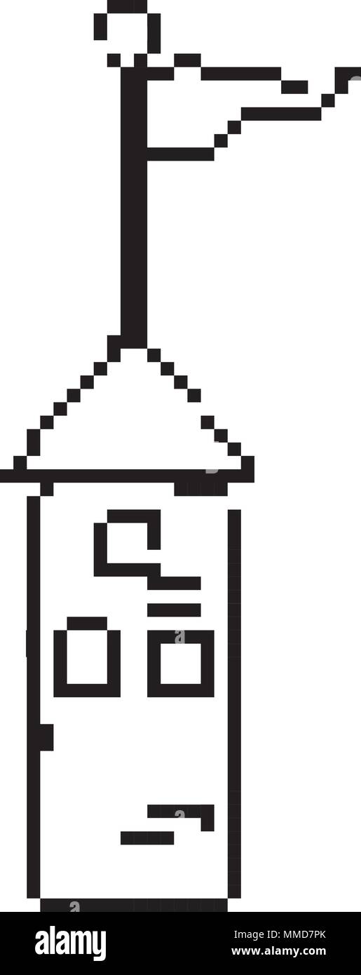 Pixel tower Stock Vector Images - Alamy