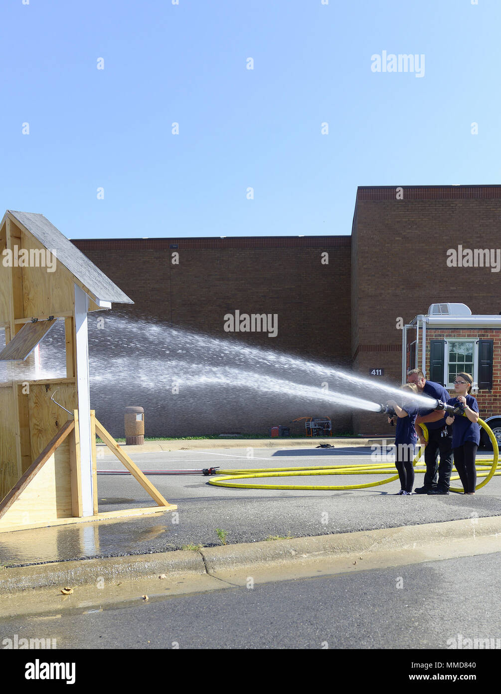 Members of Team Whiteman participate in the main event for Fire ...