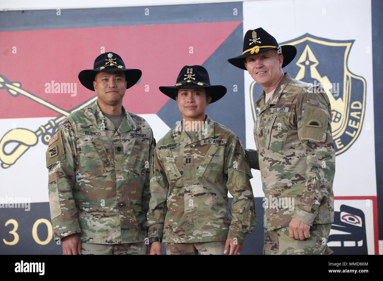 Lt. Col. Chris Blanco (left), commander, 1st Squadron, 303rd Cavalry ...