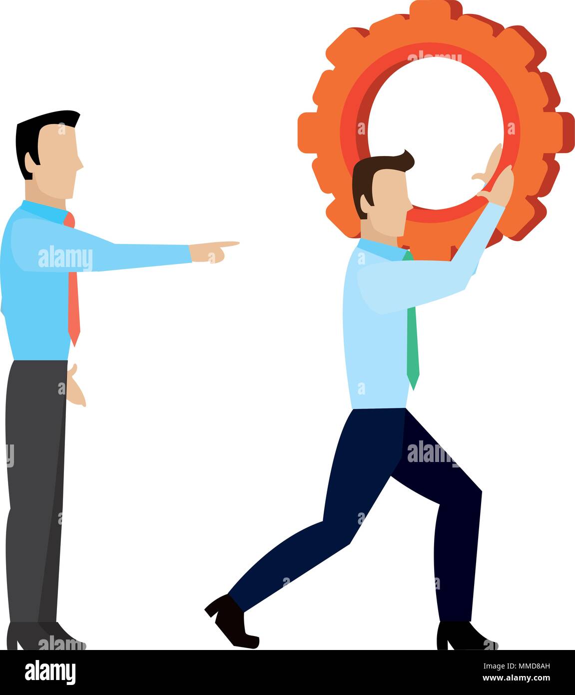 professional businessmen with process industry gear Stock Vector Image ...