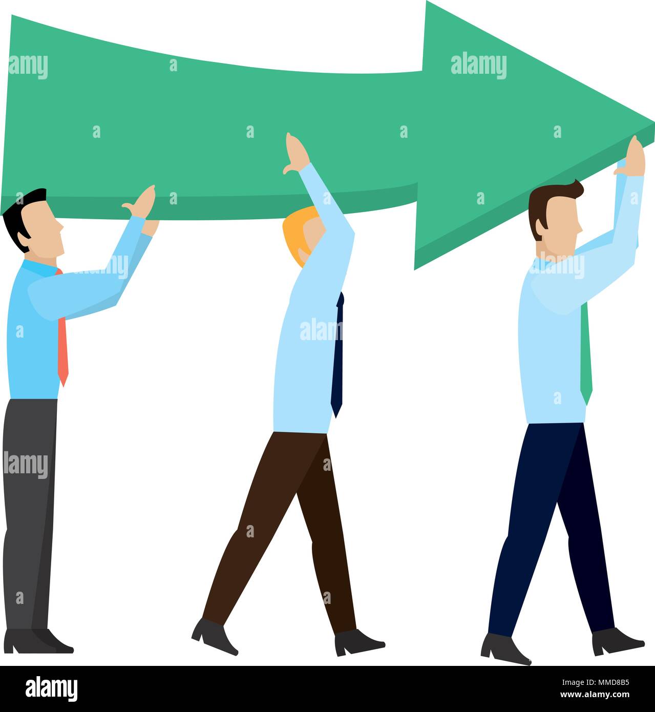 elegant businessmen with corporate financial arrow Stock Vector Image ...