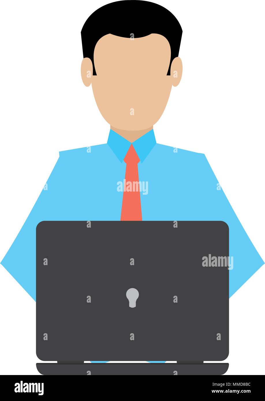 Working with laptop in studio Stock Vector Images - Alamy