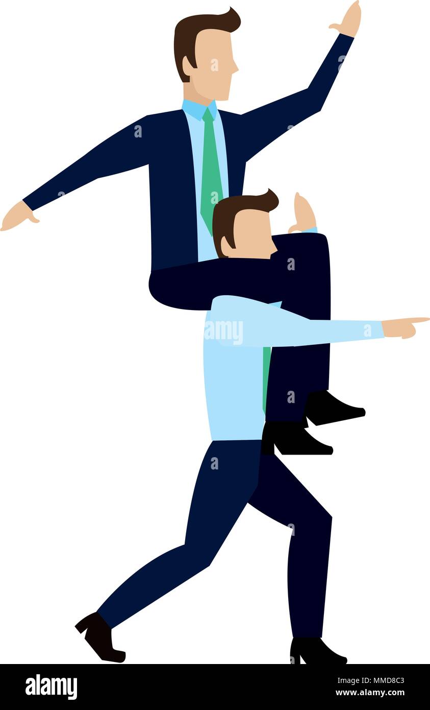 elegant businessman carrying his boss success Stock Vector Image & Art ...