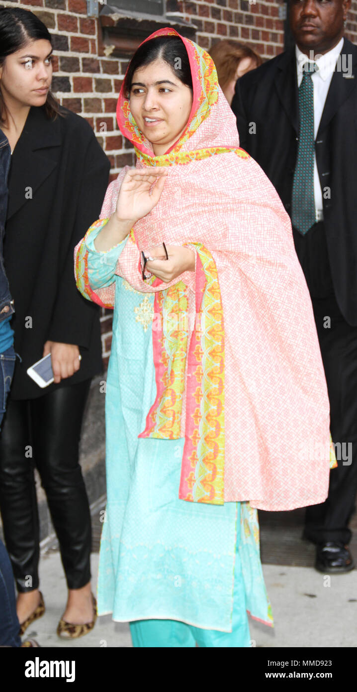 September 25, 2015:Malala Yousafzai at the Late Show with Stephen ...