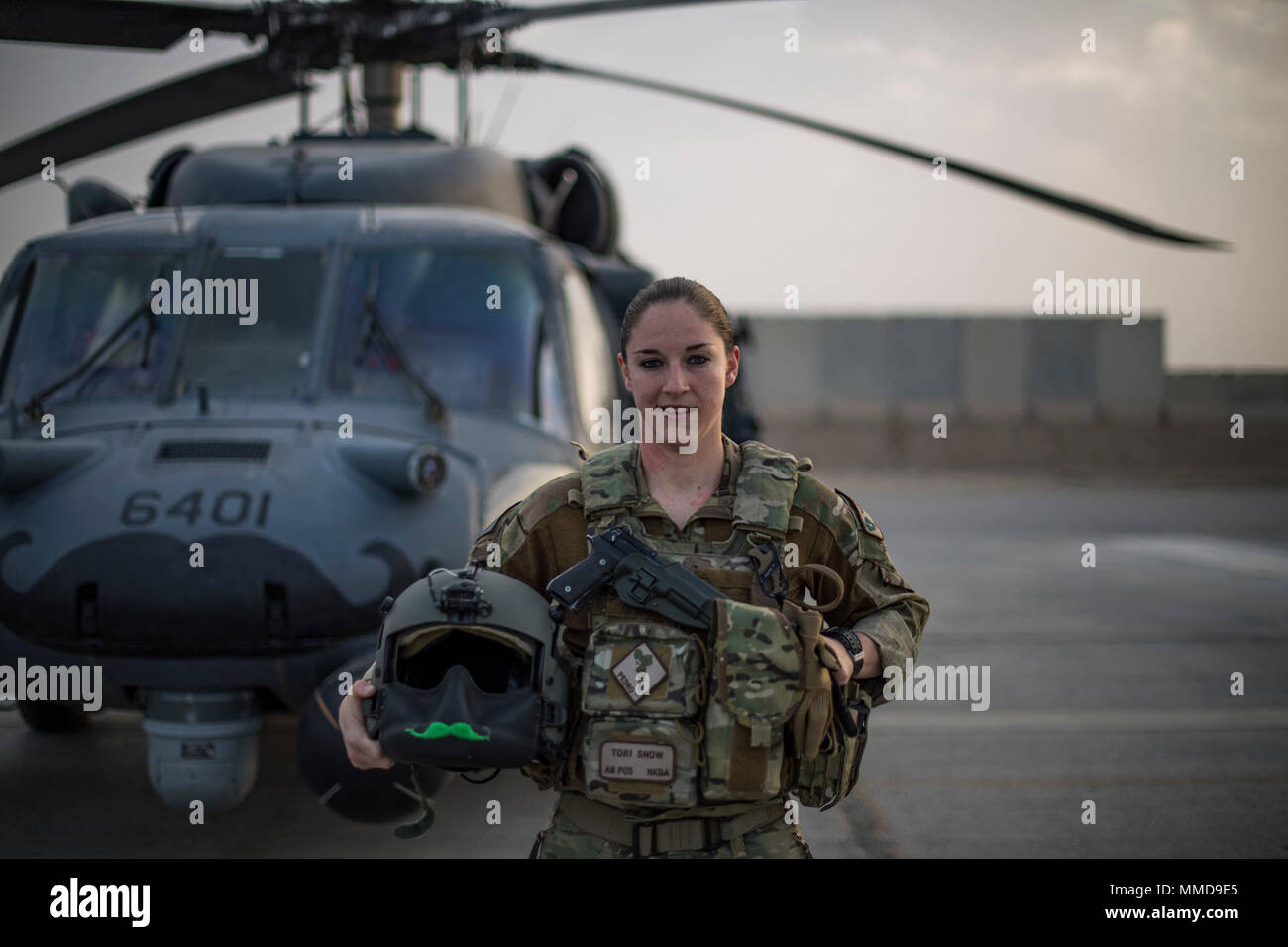 U.S. Air Force Capt. Victoria Snow, HH-60G Pave Hawk pilot, assigned to ...