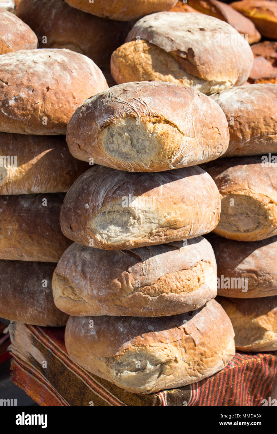 Traditional Turkish style made bread loaf Stock Photo - Alamy