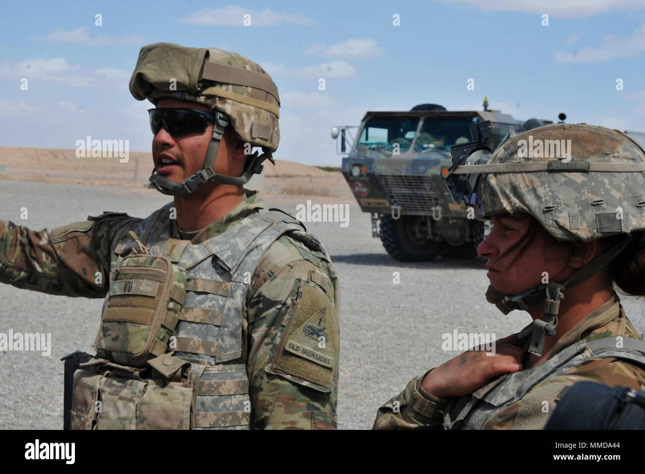2nd Lt. Chandler Vu, the maintenance platoon leader of Company J, 123rd ...