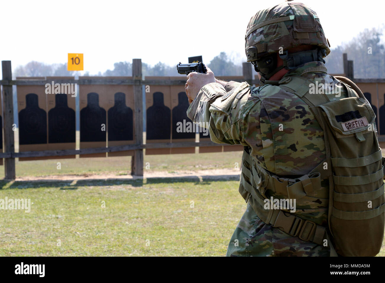 U.S. Army Reserve Sgt. 1st Class Bradford Griffith, who is assigned to ...