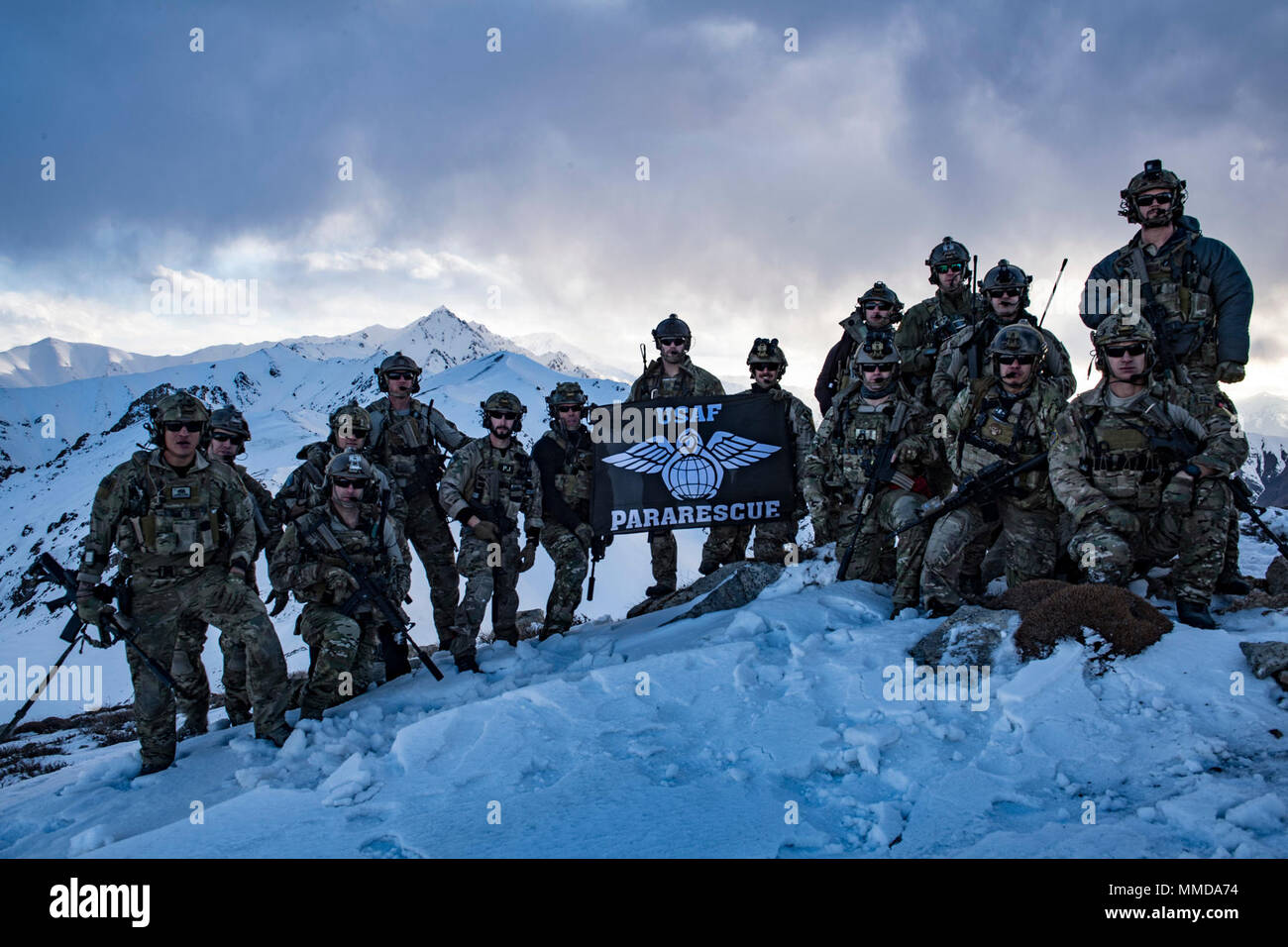U.S. Air Force pararescuemen, assigned to the 83rd Expeditionary Rescue ...