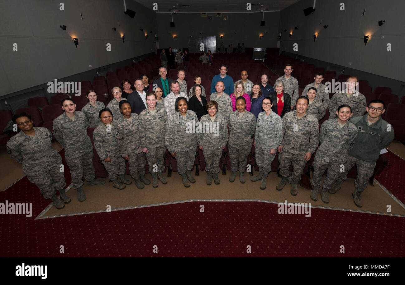 (RAF Alconbury, England) – U.S. Air Force Airmen and DoD employees ...