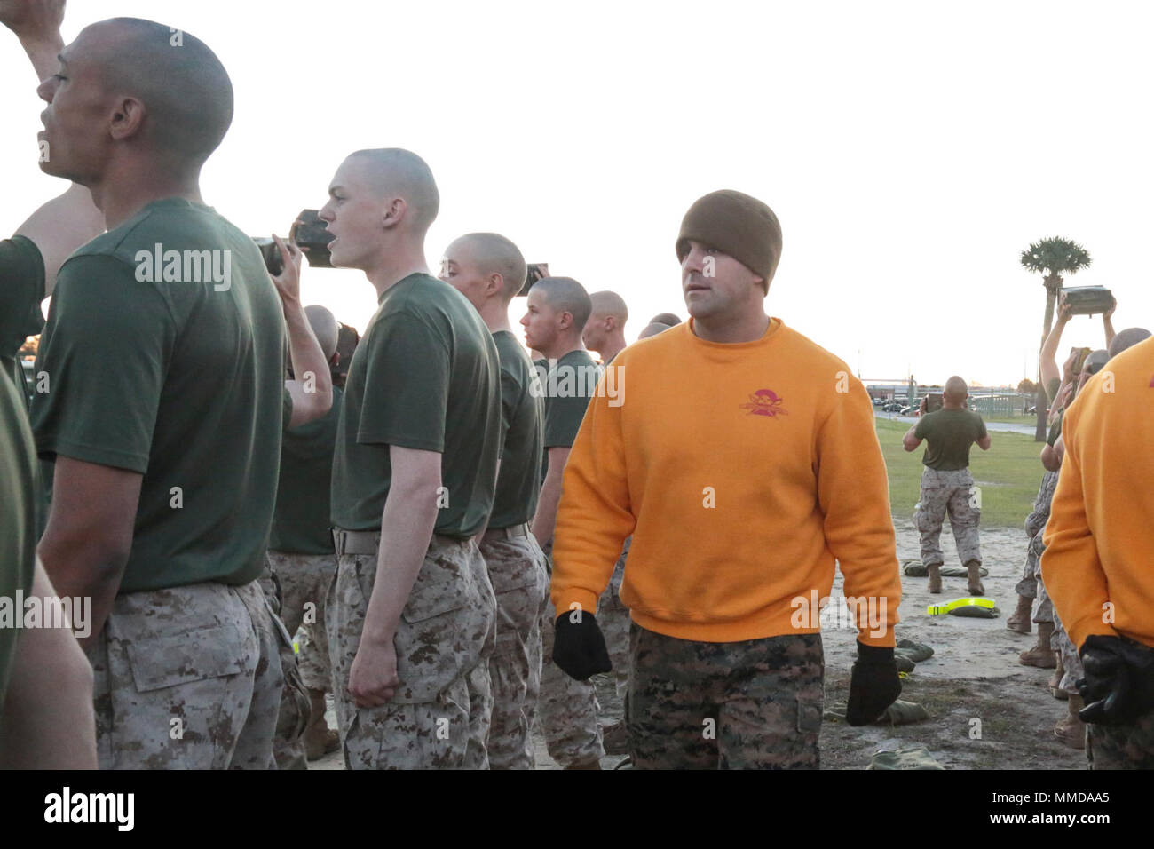 U.S. Marine Corps Staff Sgt. Justin Graves, a senior drill instructor ...