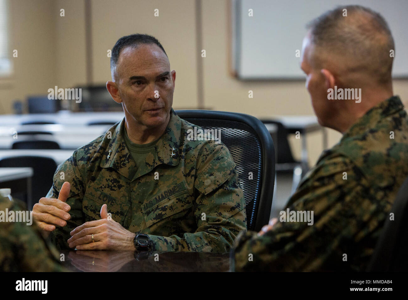 U.S. Marine Corps Maj. Gen. John Love, Commanding General of 2nd Marine ...