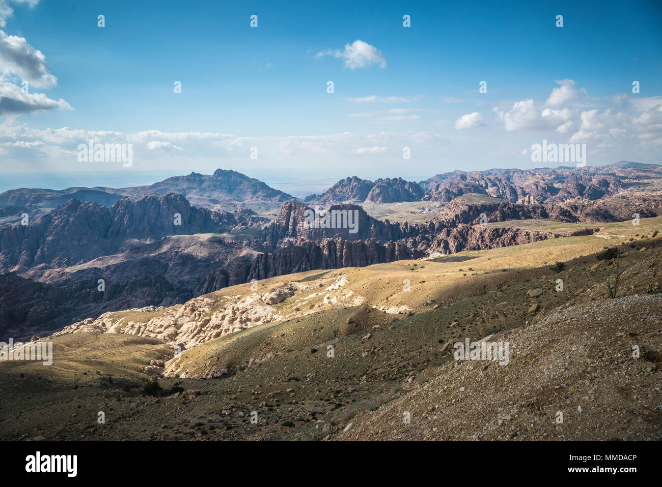 Petra Jordan Mountains view Stock Photo - Alamy