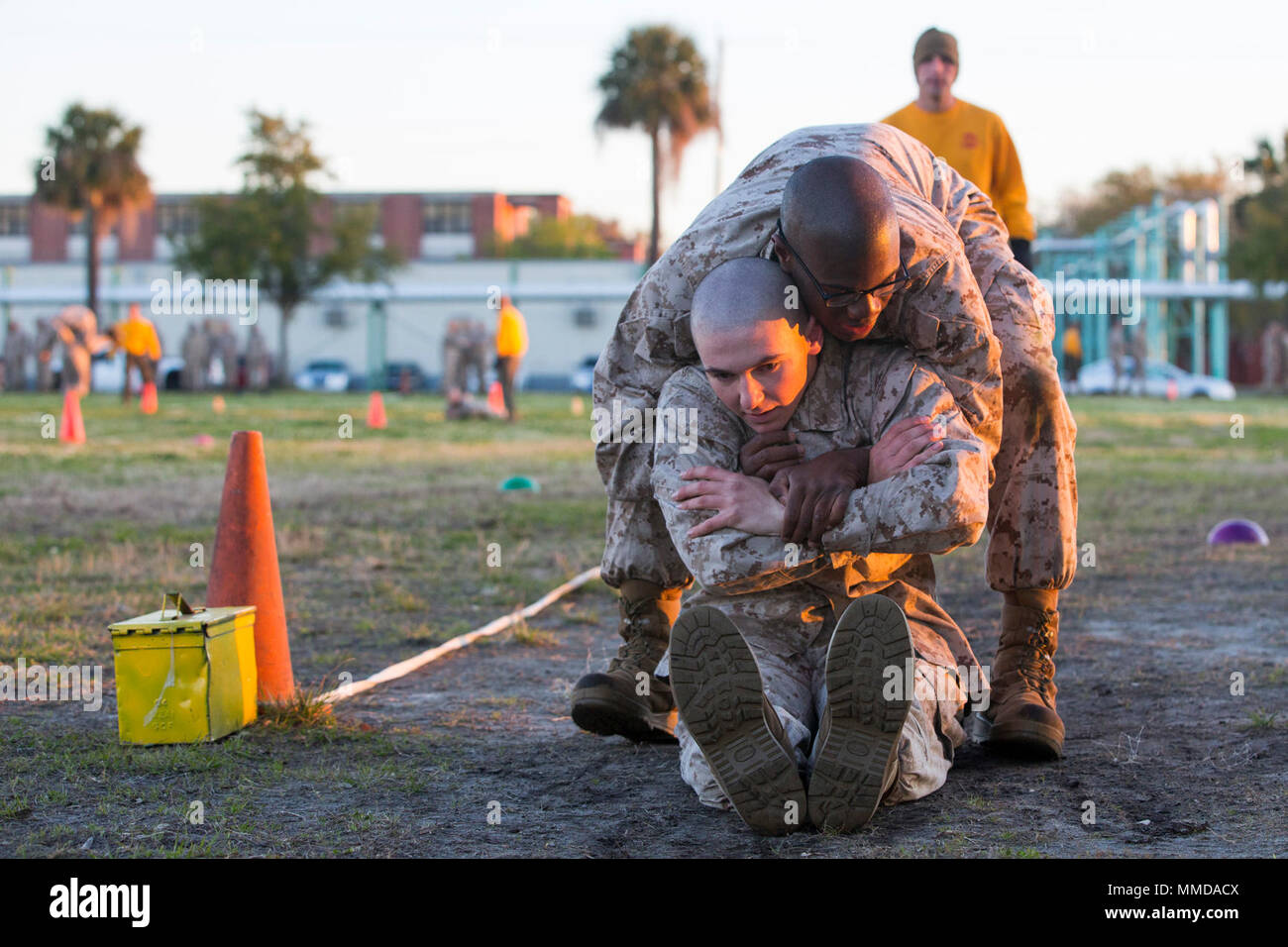 A U.S. Marine Corps Recruit with Echo Company, 2nd Battalion, Recruit ...