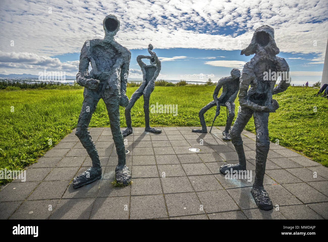 Iceland Sculptures with human shape Stock Photo - Alamy