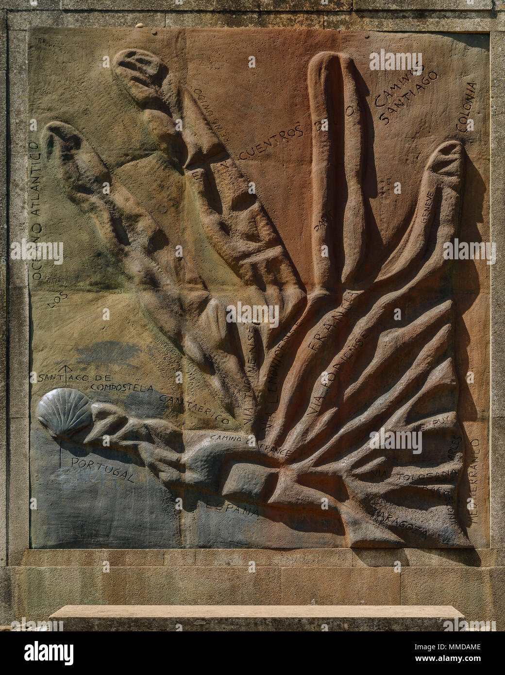 Camino de santiago stone cross hi-res stock photography and images - Alamy