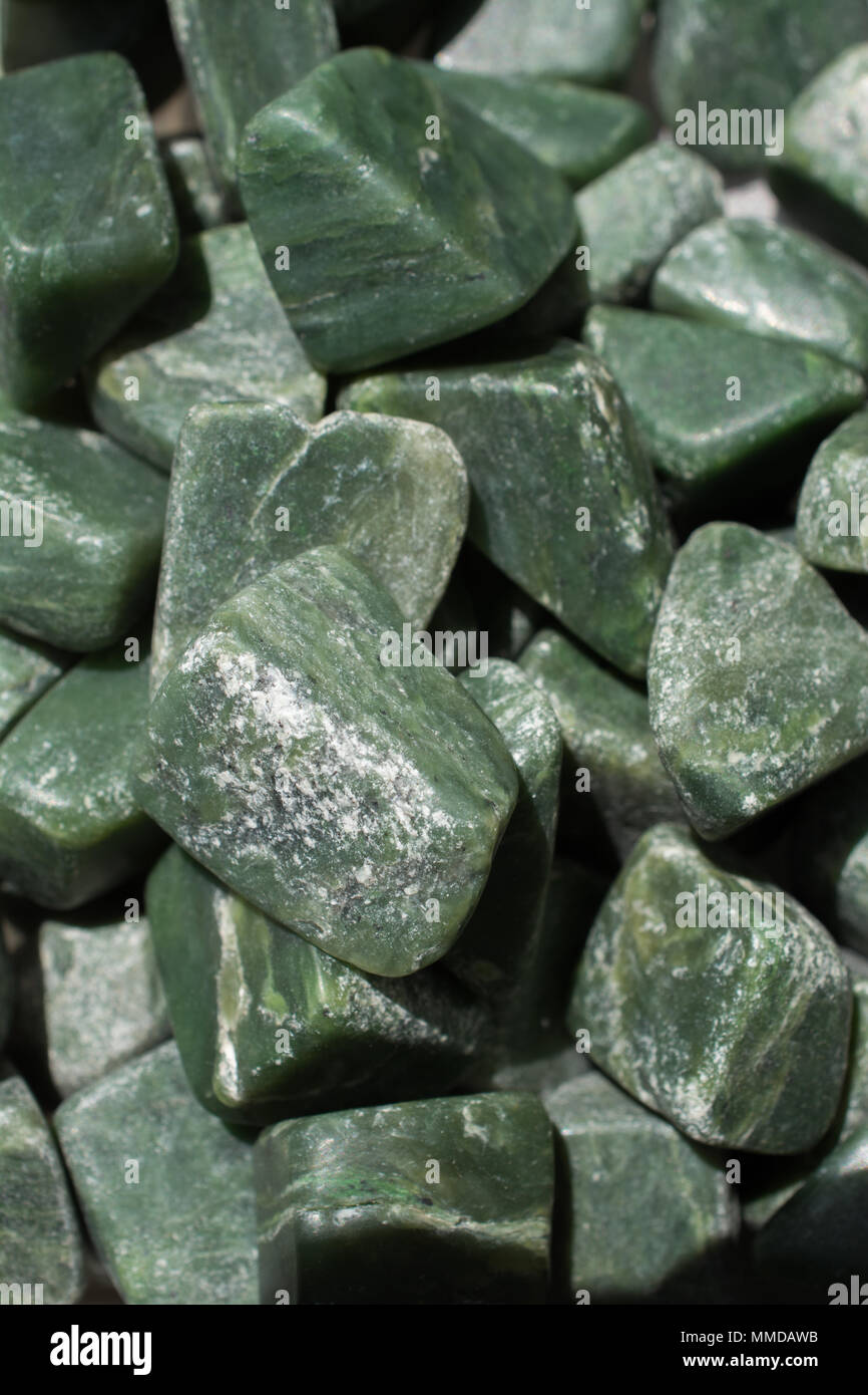 jade gem stone as natural mineral rock specimen Stock Photo - Alamy