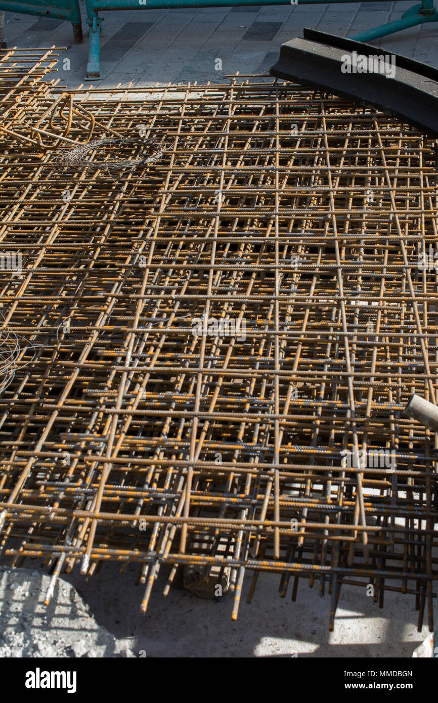Iron bars reinforcement concrete bars for construction Stock Photo - Alamy