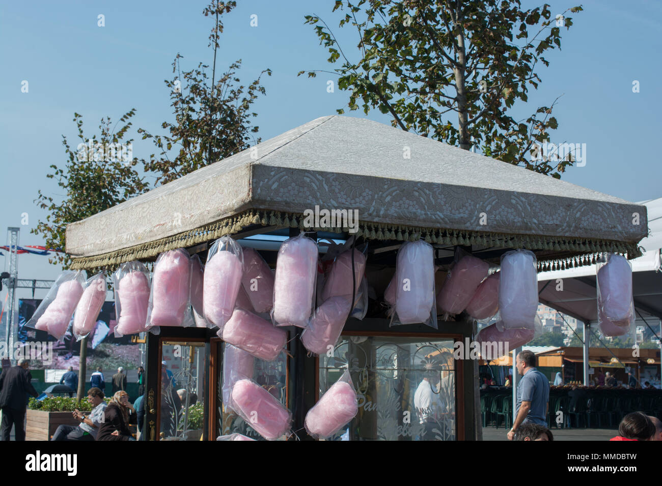delicious colorful cotton candy for kids Stock Photo - Alamy