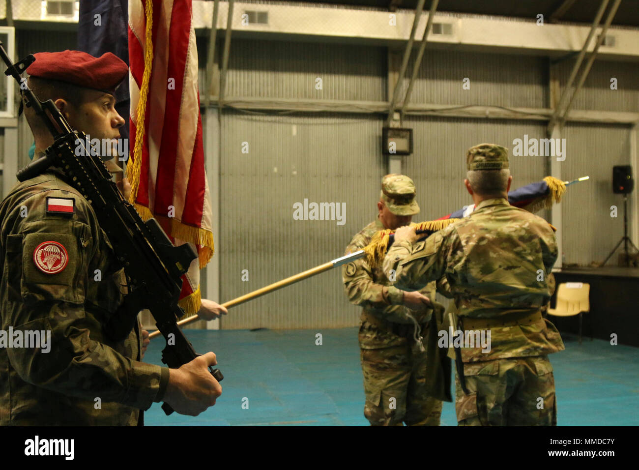 Command Sgt. Maj. Donald Stane and Col. Michael Spraggins, command team ...