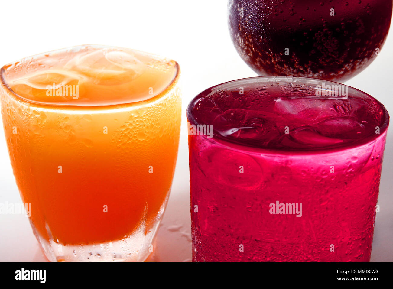Ice cube with carbonated drink Stock Photo - Alamy
