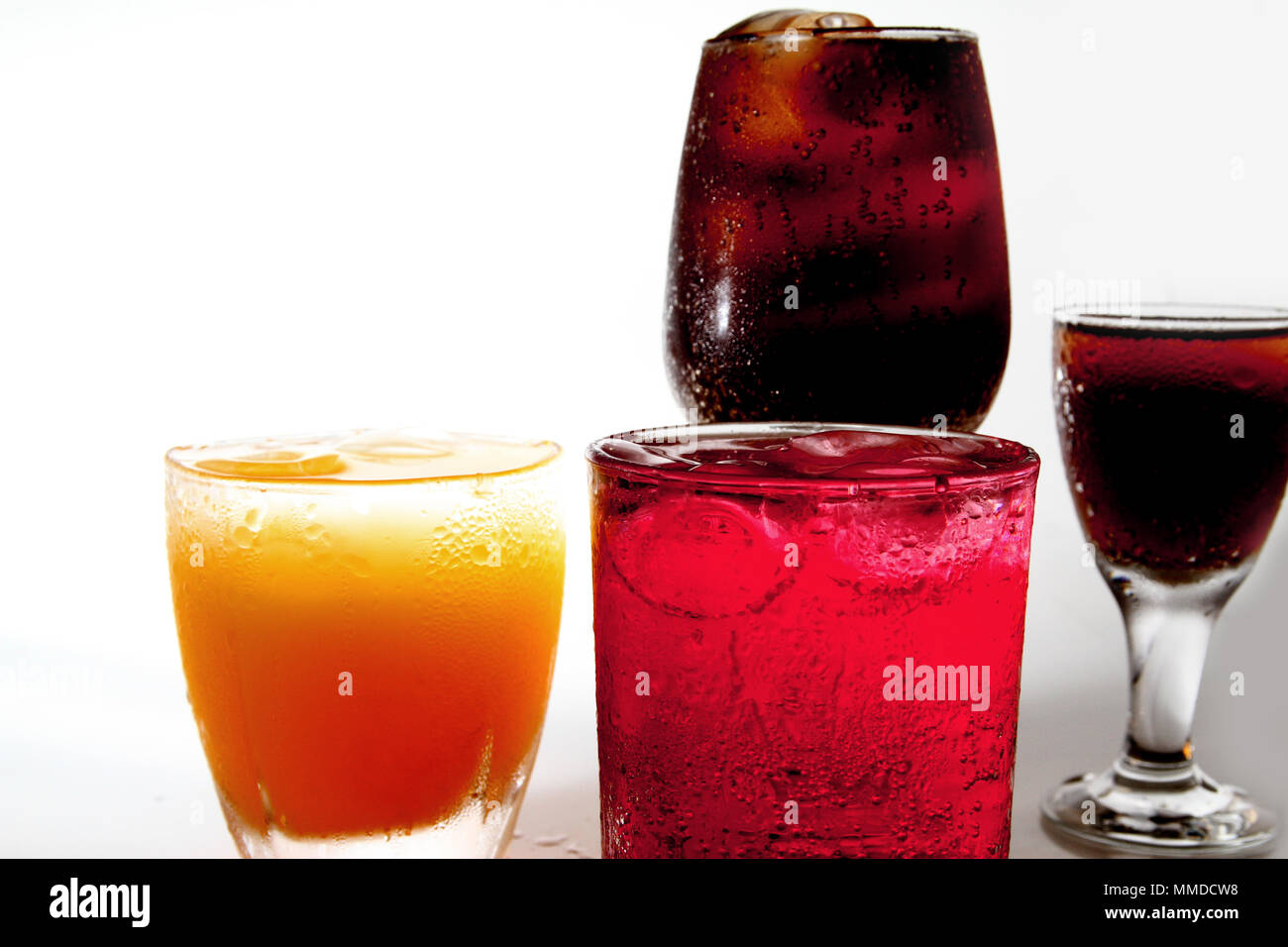 Ice cube with carbonated drink Stock Photo - Alamy