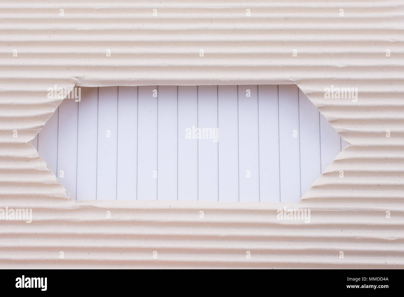 Notebook and a Cut out paper with pattern on a white background Stock ...