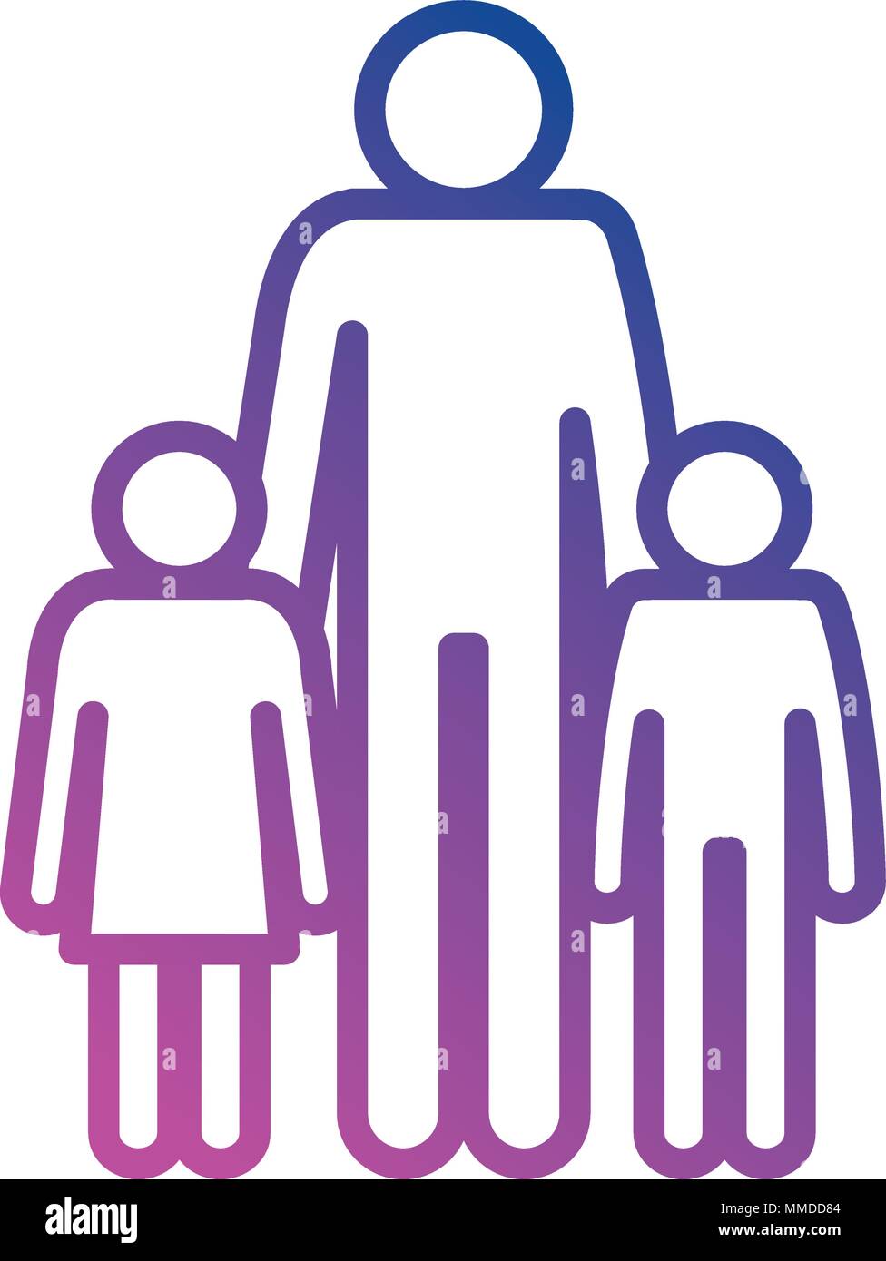 figure father with son and daughter avatars vector illustration design ...