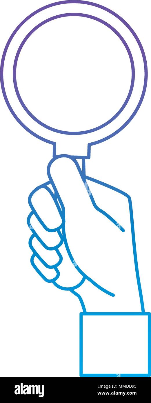 hand with magnifying glass isolated icon vector illustration design ...