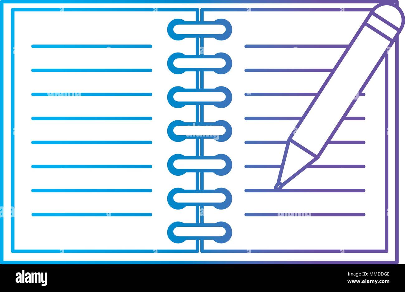 office notebook with pencil vector illustration design Stock Vector ...
