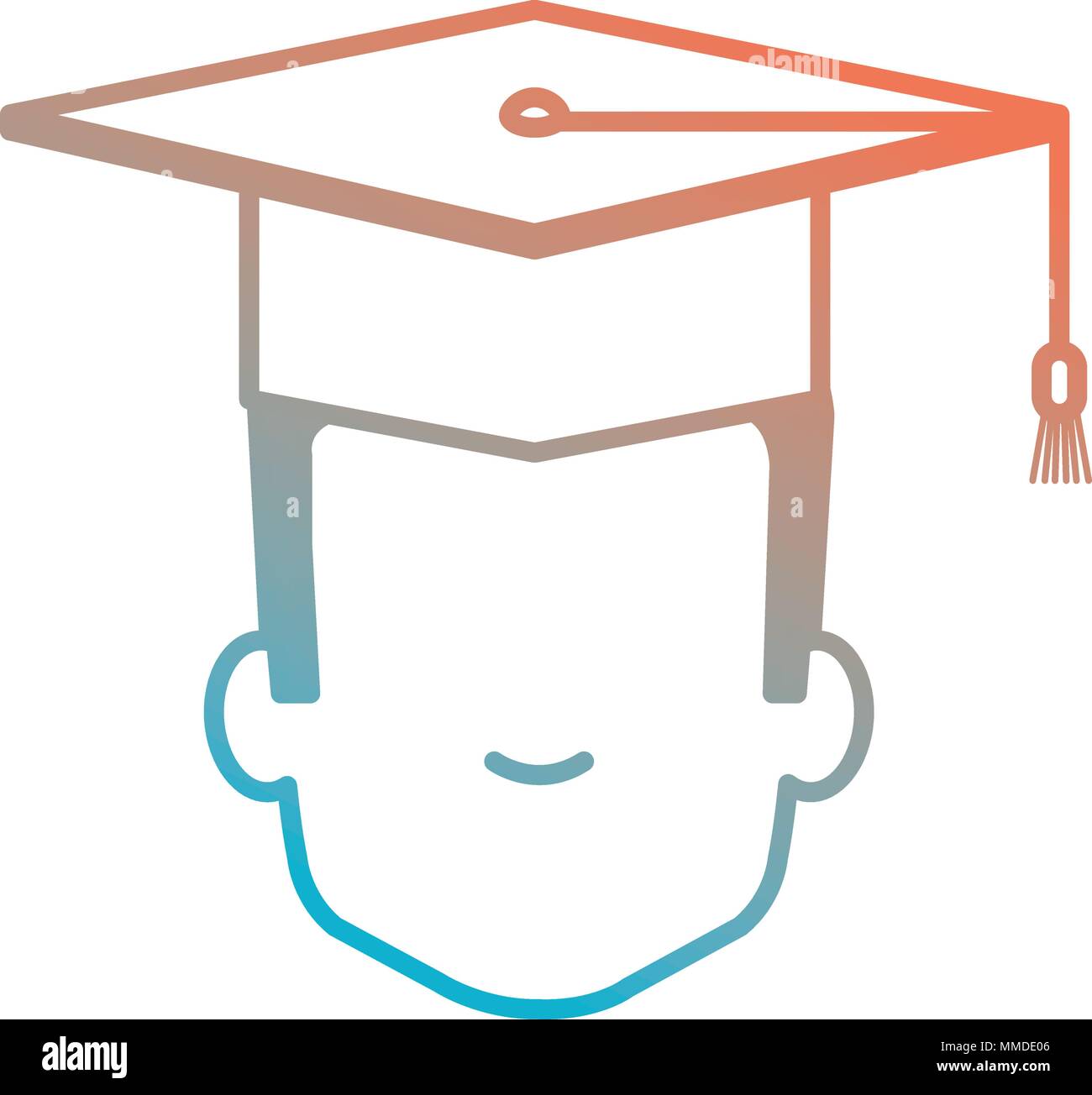 student graduated head avatar character vector illustration design ...