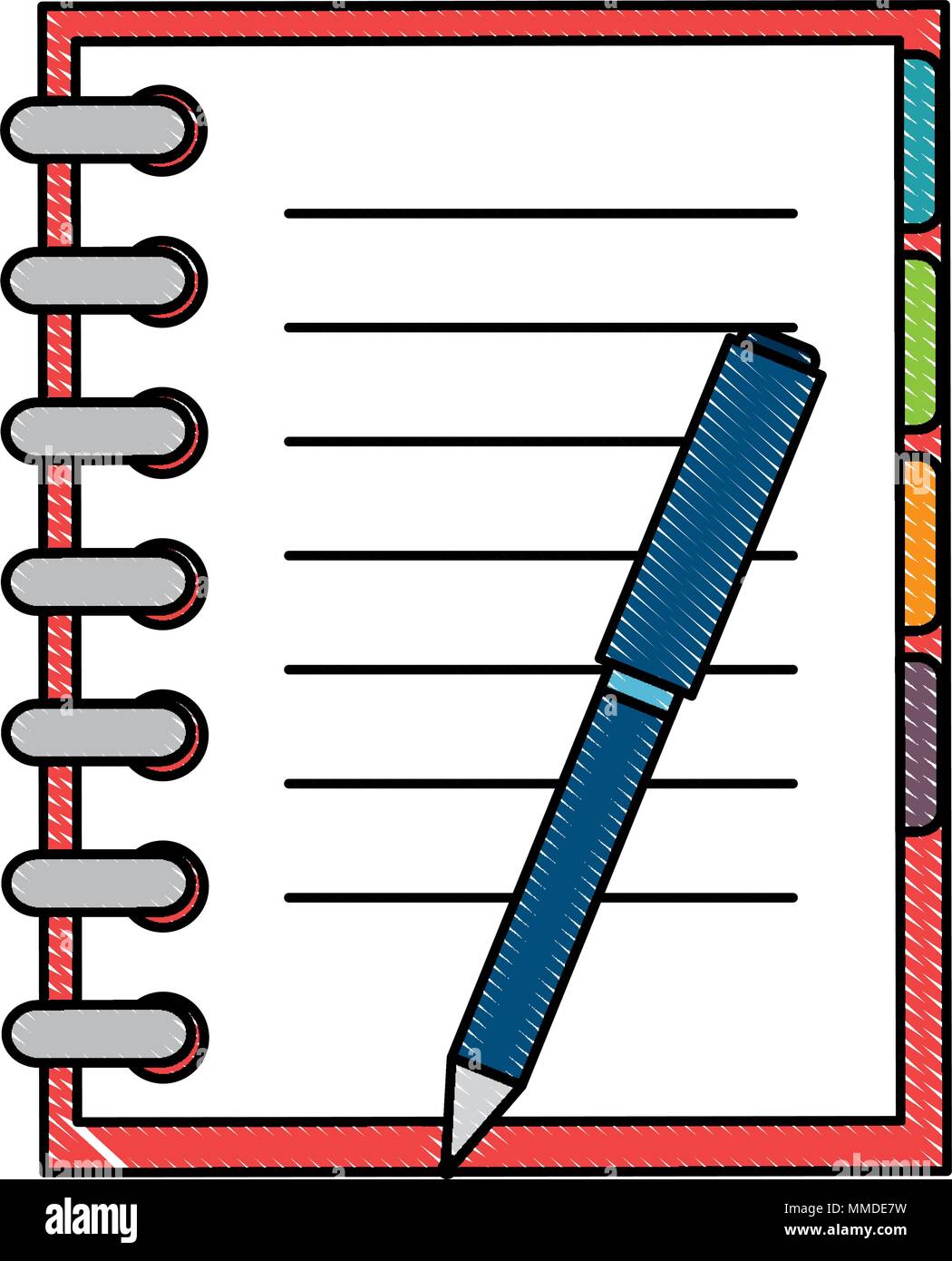 Notebook paper sheets sketchbook Stock Vector Images - Alamy