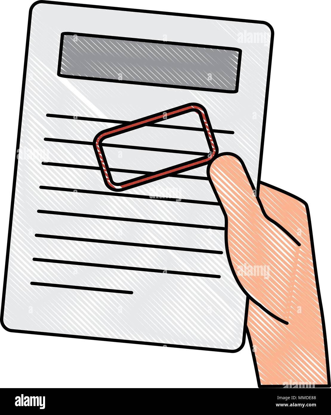 hand lifting finance document paper Stock Vector Image & Art - Alamy